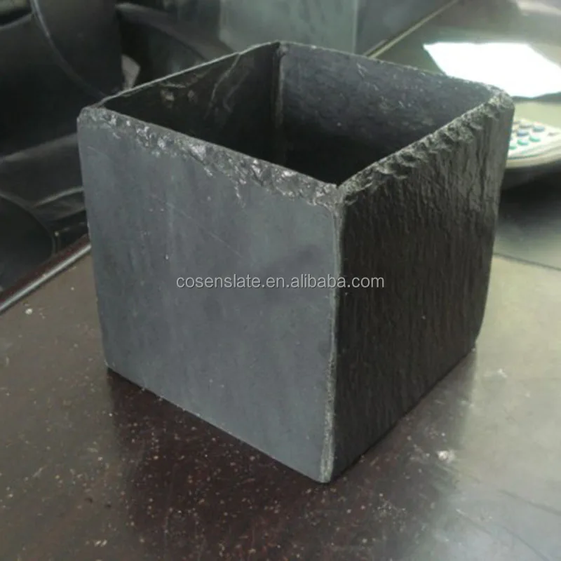 Indoor Outdoor Natural Slate Flower Pot for Gardening
