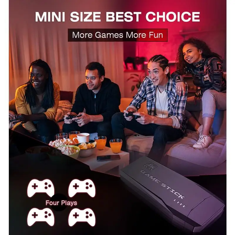 New Mini Arcade Rocker 4k Tv Game Console 32gb/64gb 3000+/10000+ Games ...