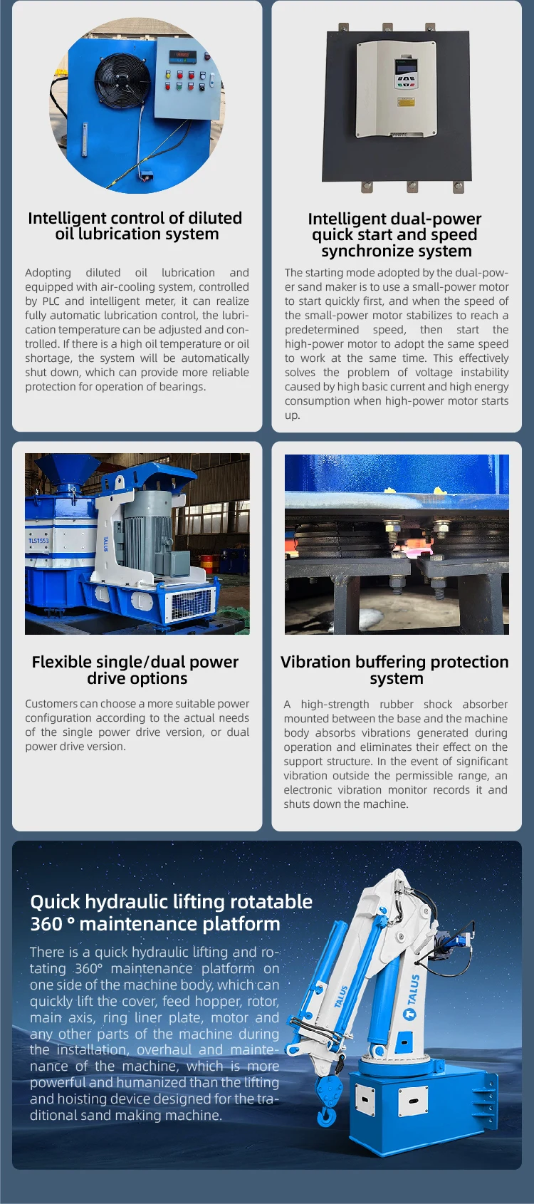 Talus Sand Maker New Vertical Shaft Impact Crusher 220t/h Of Finished ...