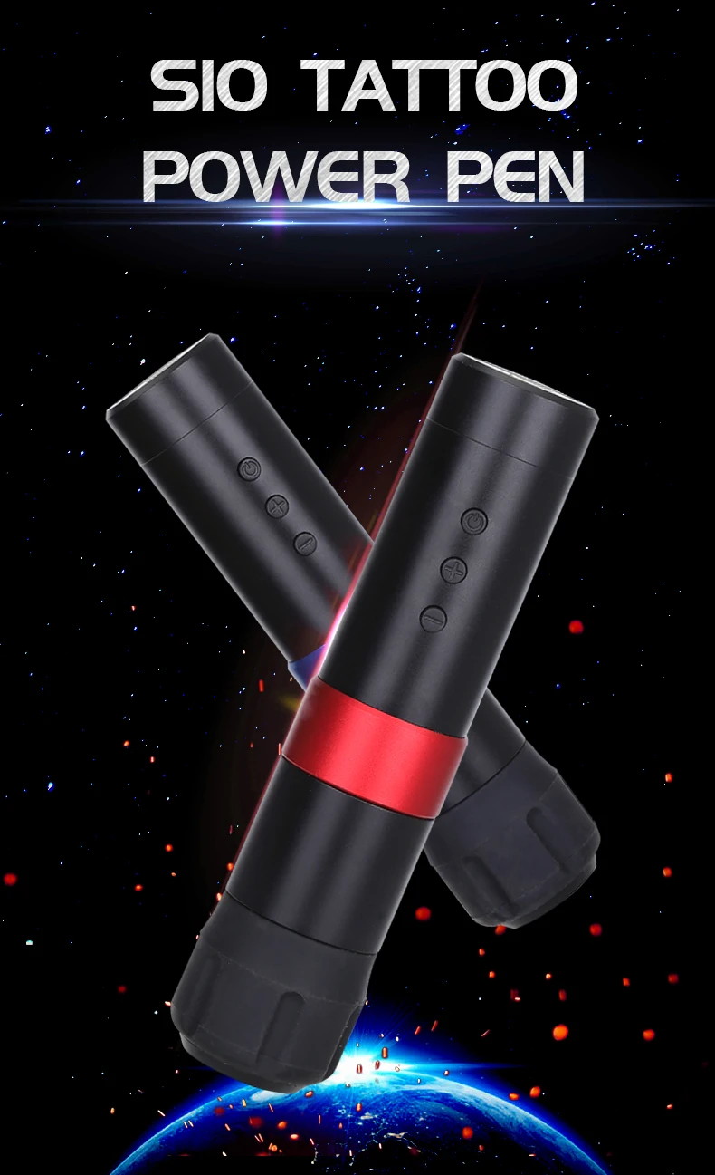 High Capacity Battery Digital Tattoo Gun Yilong S10 Rotary Wireless ...