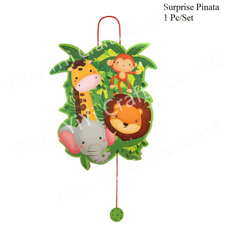 New Jungle Safari Animals Theme Kids Birthday Party Pinata Party ...
