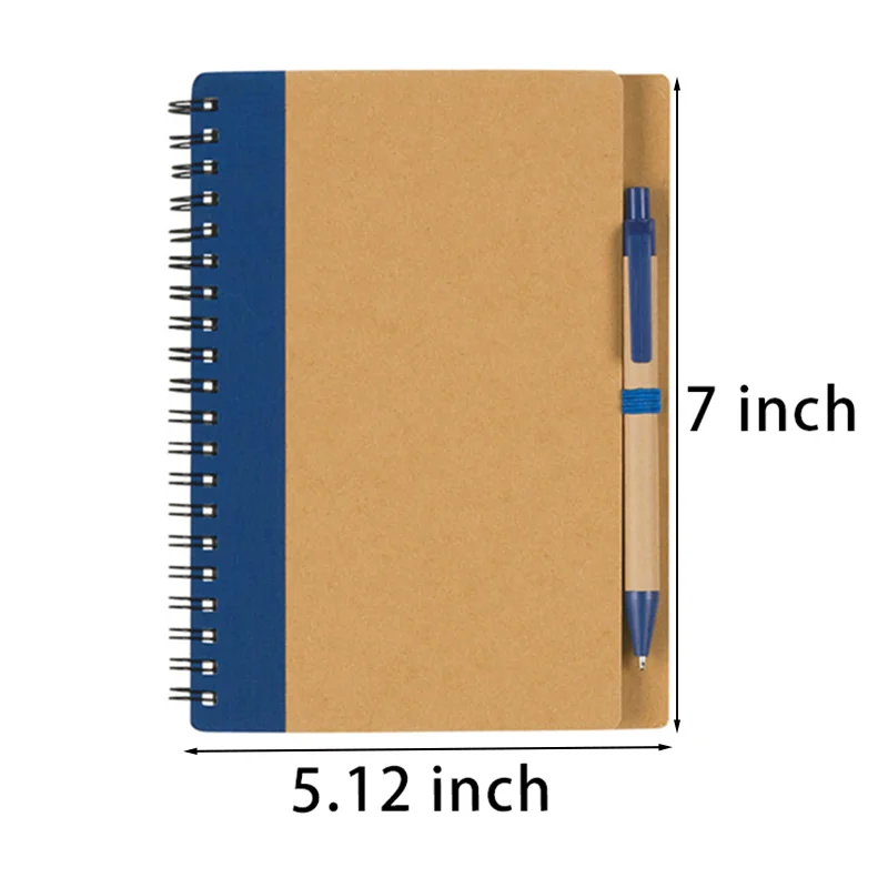 Personalized Spiral Notes Flag Kraft Paper Notebook Mini Small Notebook ...
