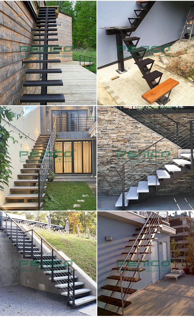 Floating Stairs with Cable Railing - Modern & Durable