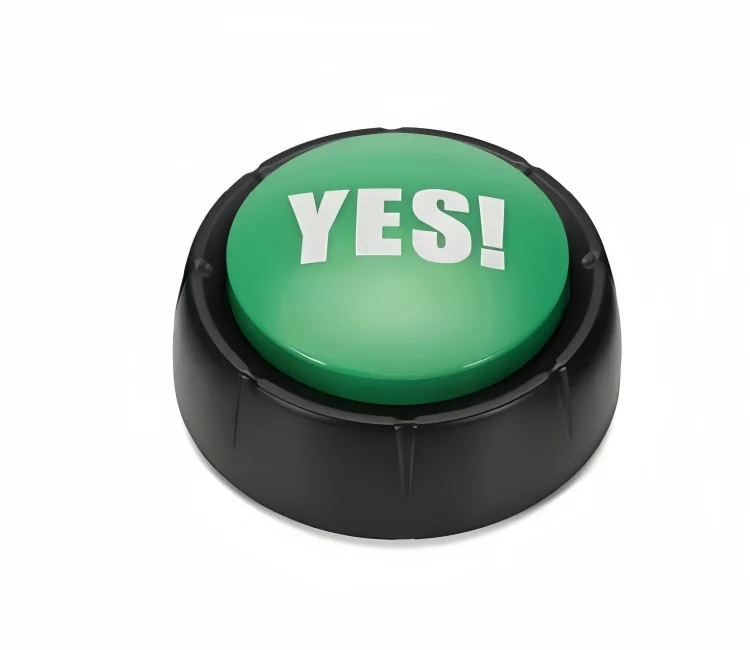 Hot Sale Funny YES and No Talking Button Customized Sound Voice Easy ...