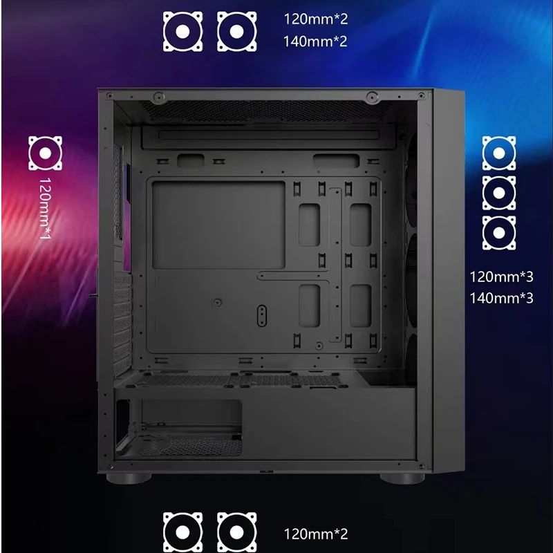 High Quality Customized Big Computer Case Atx Tower Rgb Aluminium Cpu ...