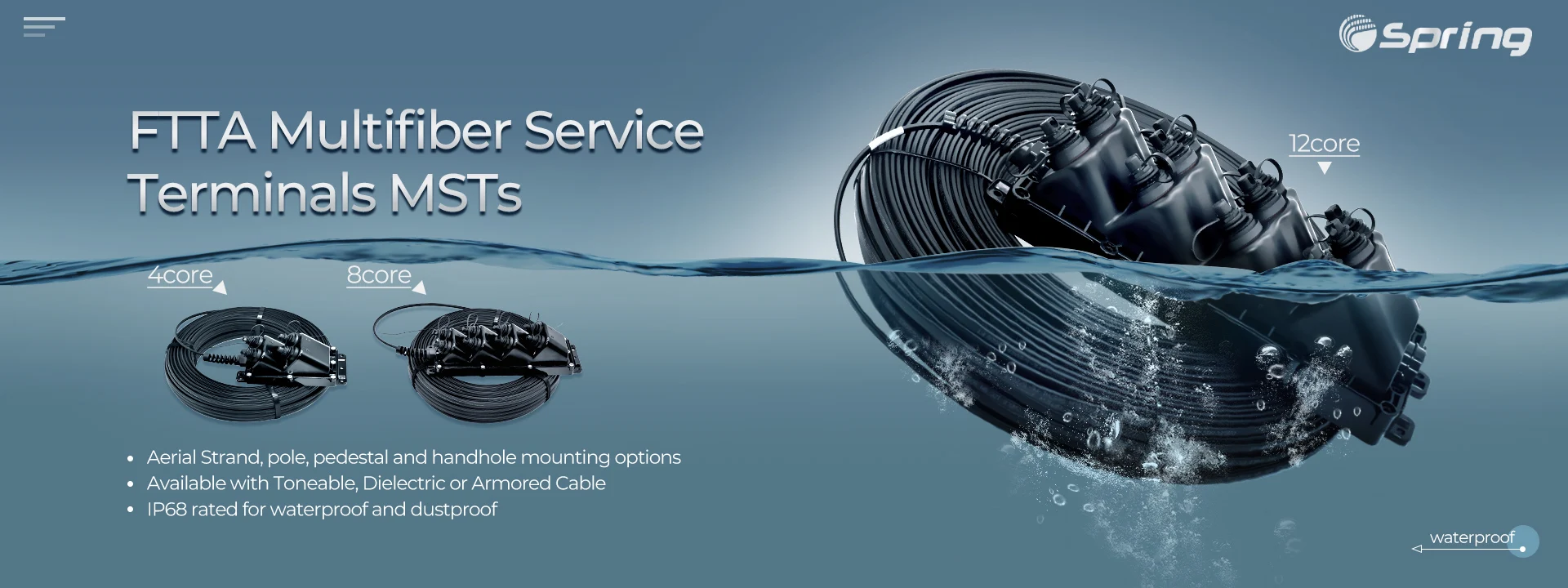 8 Fiber Mst Fiber Optic Multiport Service Terminal Enclosure Box With ...