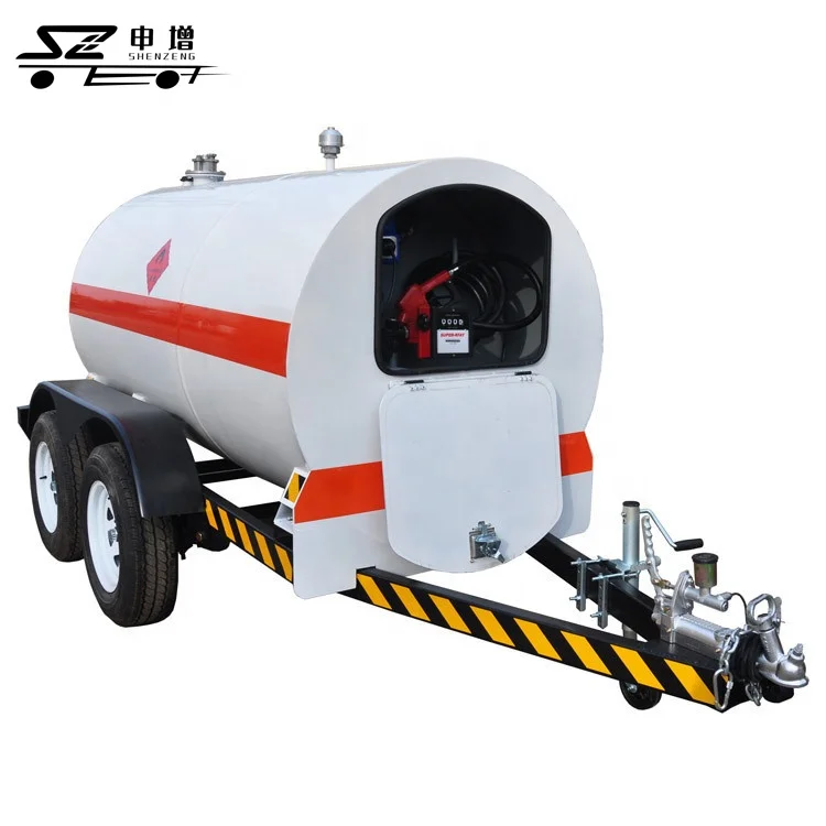 2500l Diesel Fuel Tank Trailer Small Mobile Tractor Tanker Trailer ...