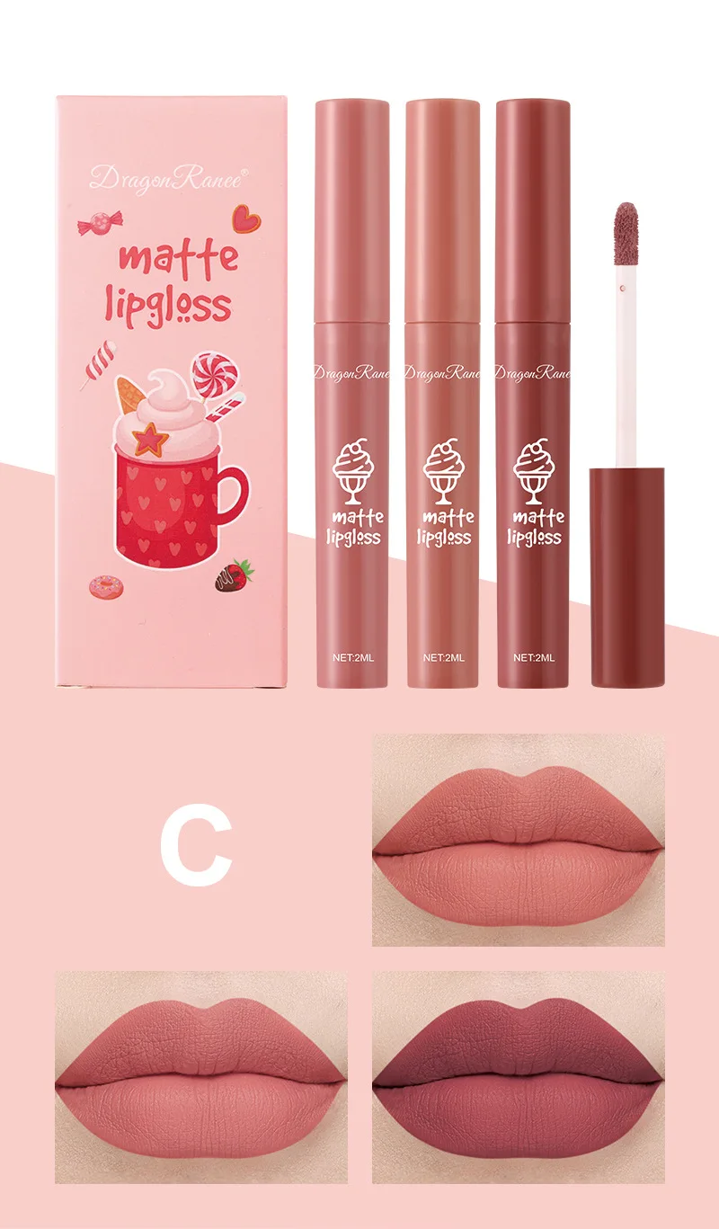 Dragon Ranee Lip Gloss - Velvet Matte Lip Glaze Set