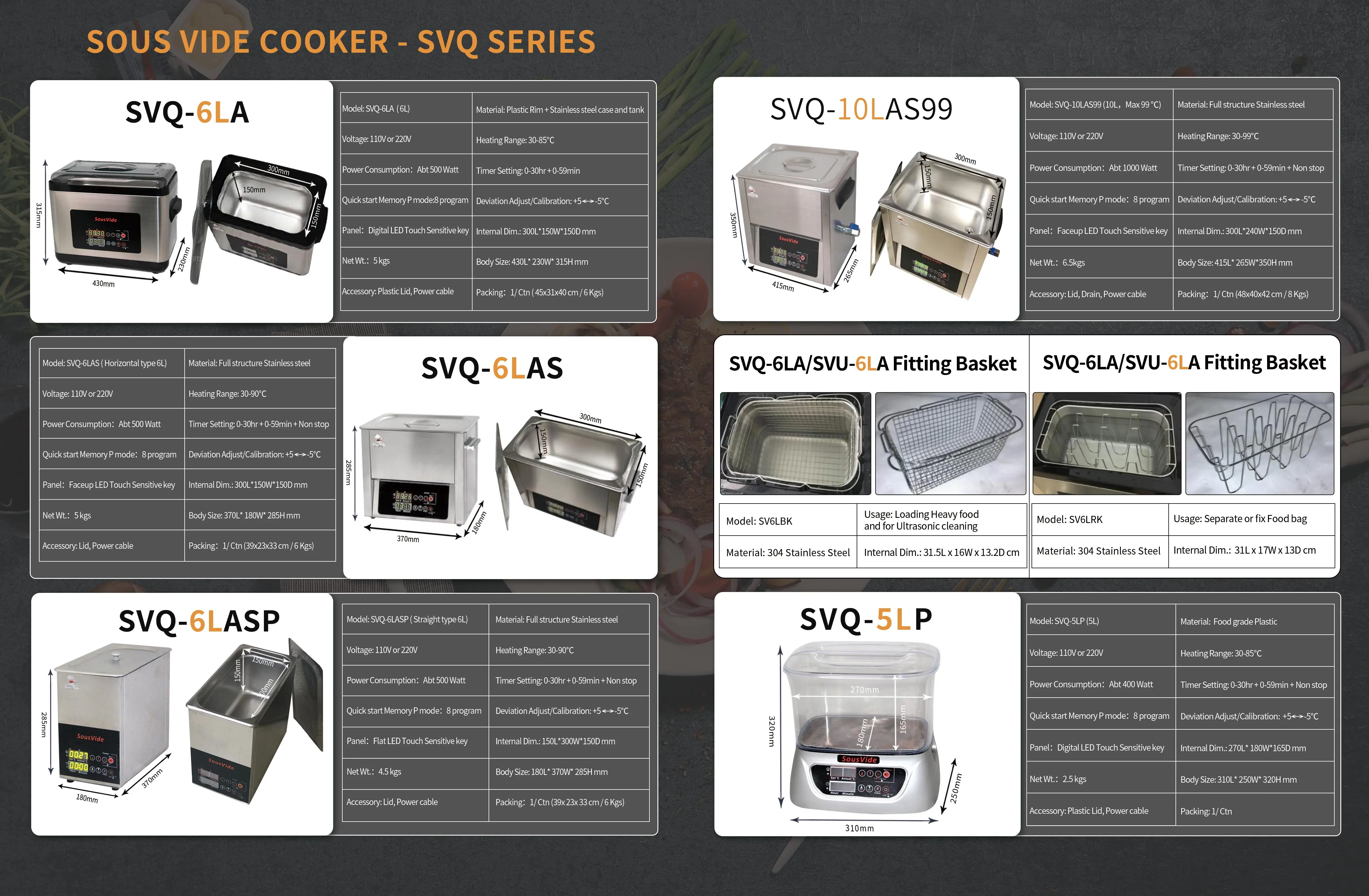 20L Sous Vide Cooker with Ultrasonic Heating for Mass Production