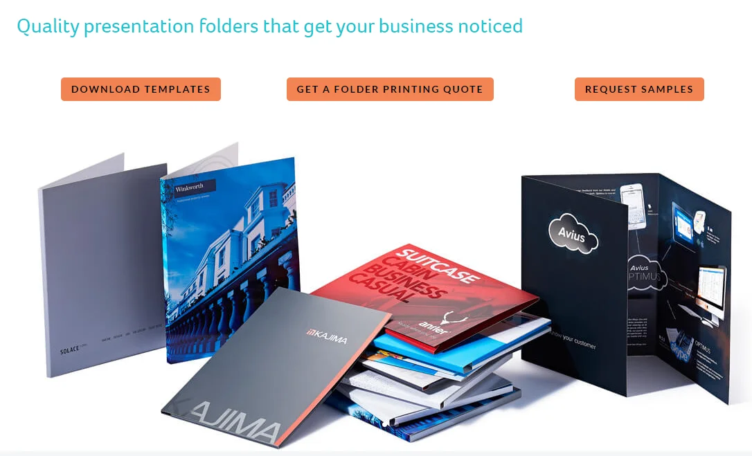 Custom Printed Any Size A4 A5 Portrait 2 Pocket Folders Presentation ...
