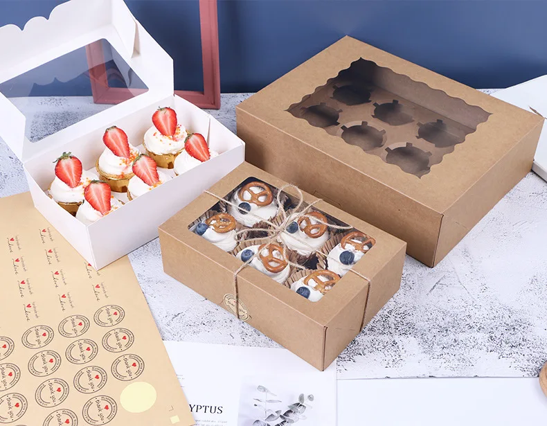 Custom Cardboard Take Away Food Paper Box with Clear Window