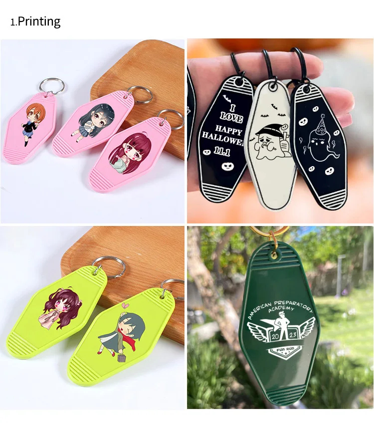 Custim logo Hotel Key Chain Blank Key Rings Vintage Retro Room Home ...