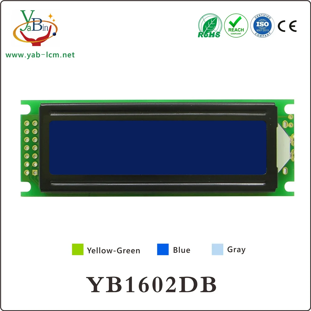 16X2 LCM Module - 3.3V/5V 1602 LCD Display Module YB1602DB