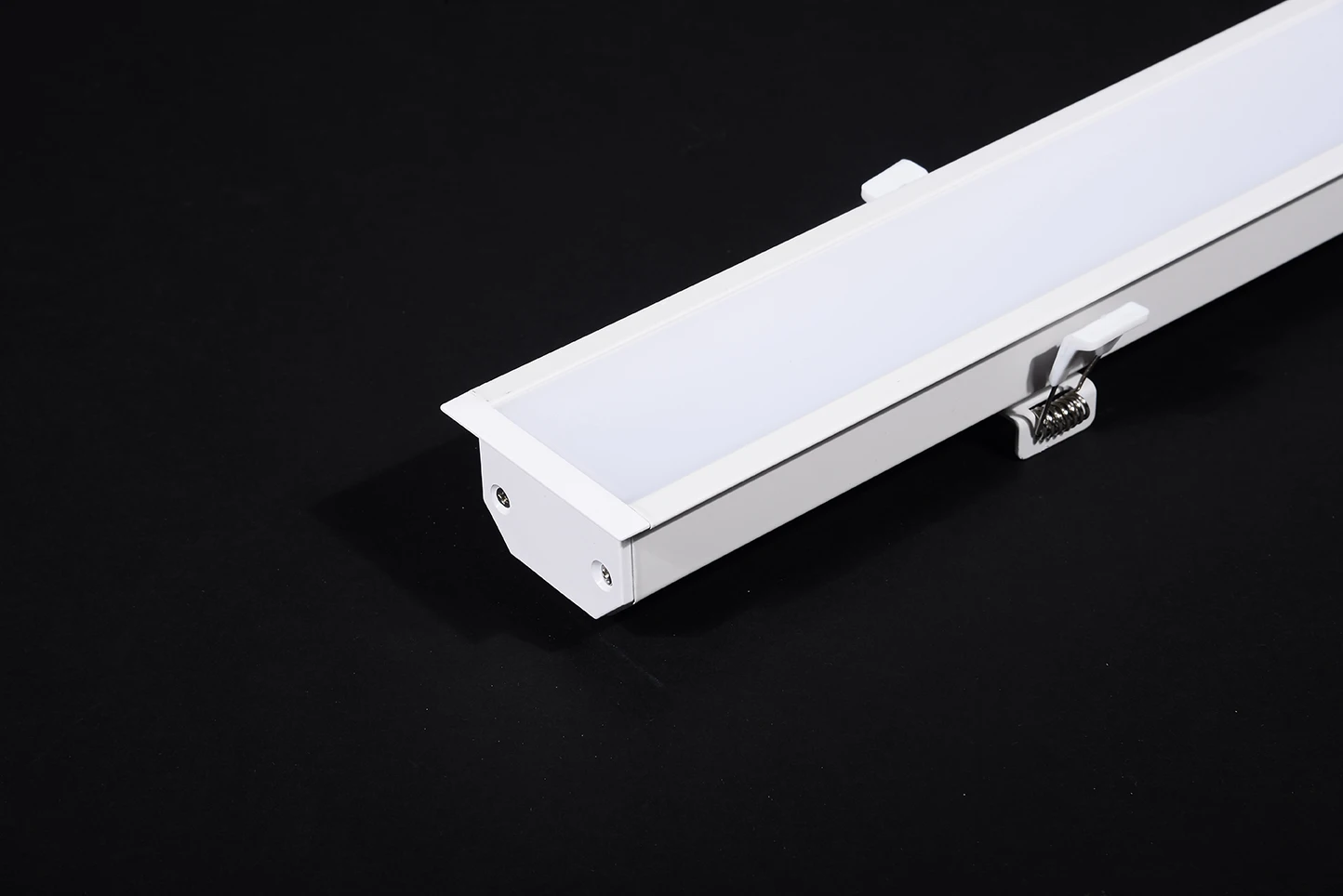 Rl045535-90 Modern Aluminum Recessed Ceiling Cur Out 50mm Width Black ...