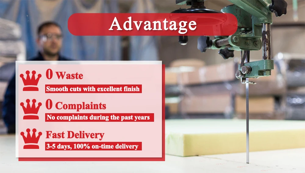 Customized Polyurethane Foam Machine Band Knife Blades For Furniture ...