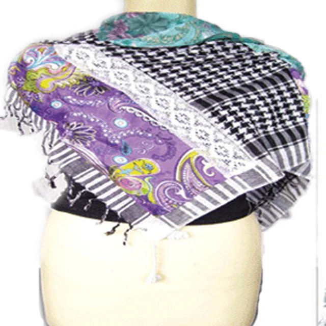 Decorative Design Arab Shemagh Scarf 100% Cotton Keffiyeh Tactical ...