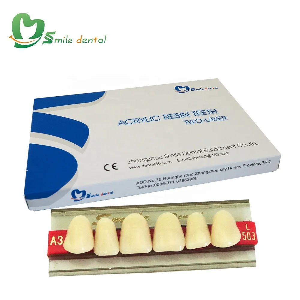 Anterior False Teeth Dental Acrylic Resin Teeth 2-lay Upper/Lower ...