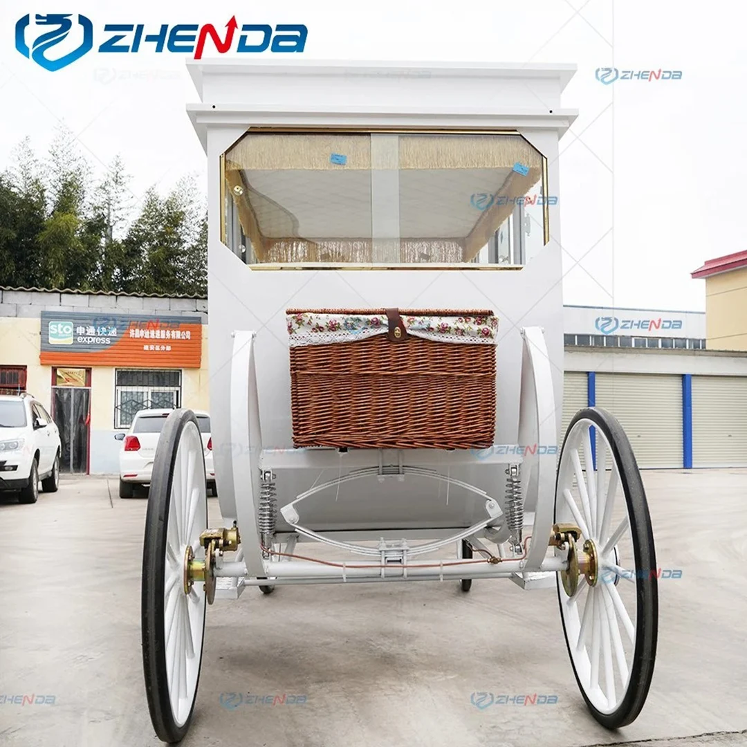 Zhenda White Royal Carriage Electric Horse Carriage Can Be Customized ...