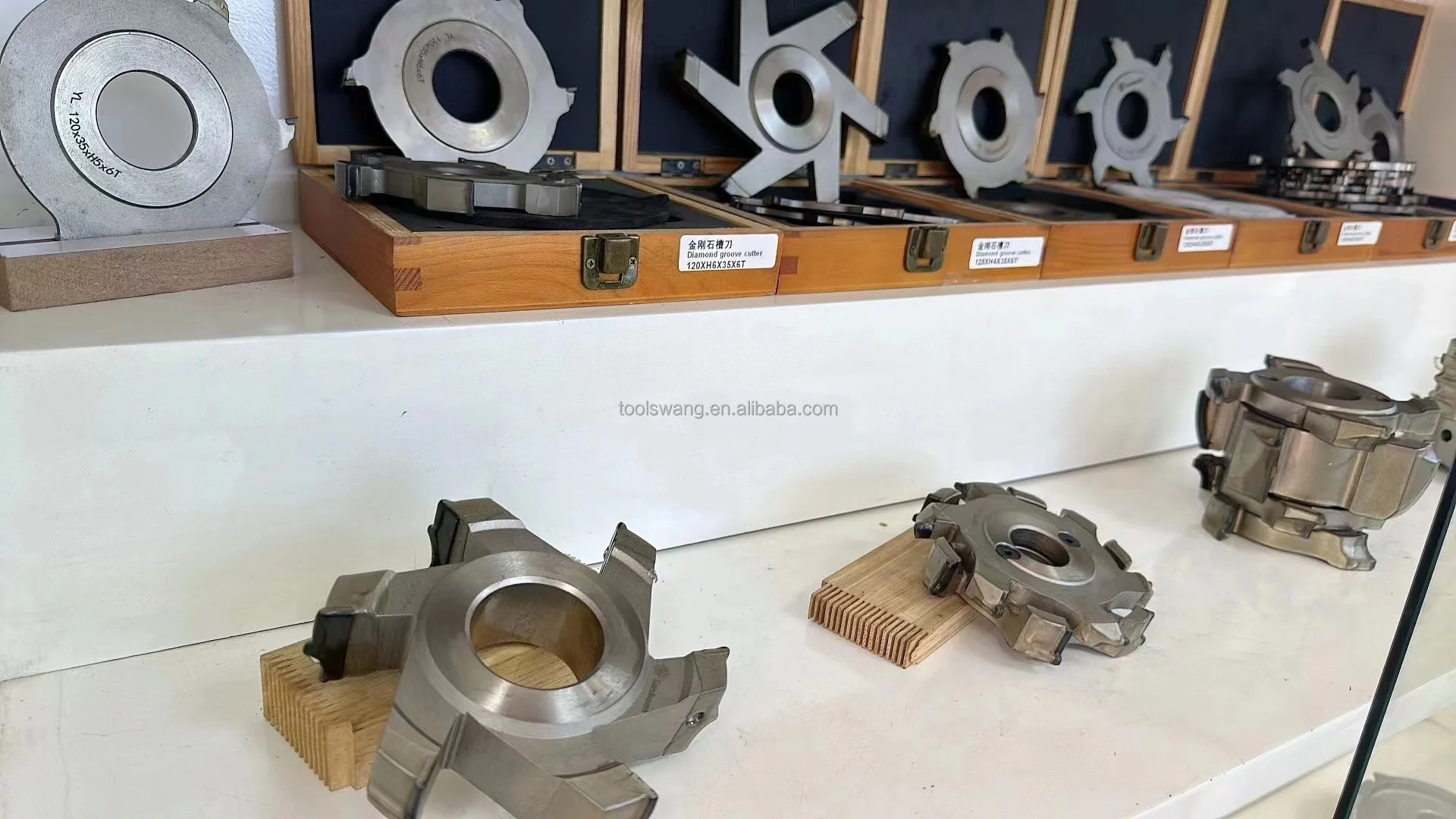 TOOLSWANG PCD Woodworking Edge Banding Spiral Diamond Cutter Pre ...