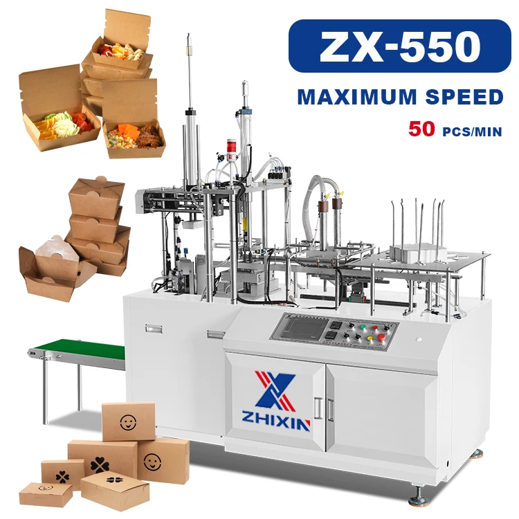 Automatic Disposable Pizza Craft Box Making Machines Takeaway Cake ...