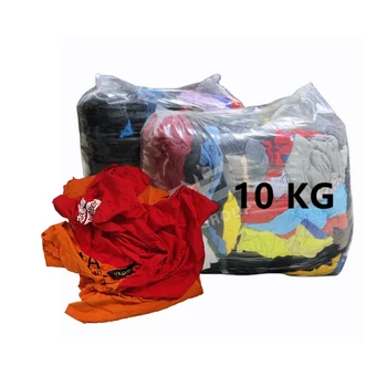 100% Reused Impa 232909 Waste Rags 10kg Cleaning Rags Cloths Mixed ...