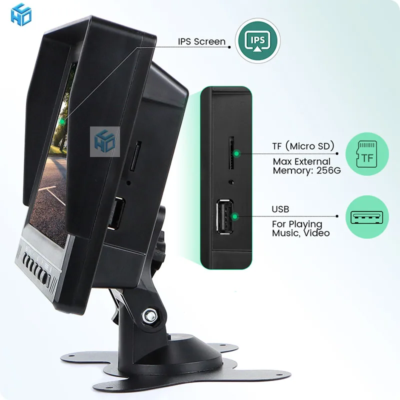 Truck BSD Forklift AI Camera System - 4K Portable Monitor