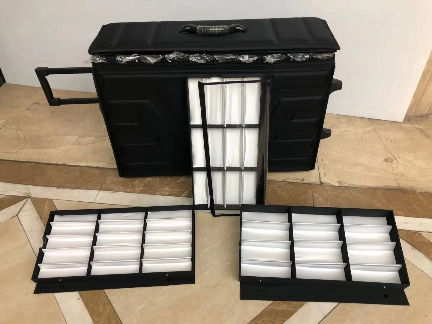 Custom Can Move Trolley 10 Trays Sunglasses Storage