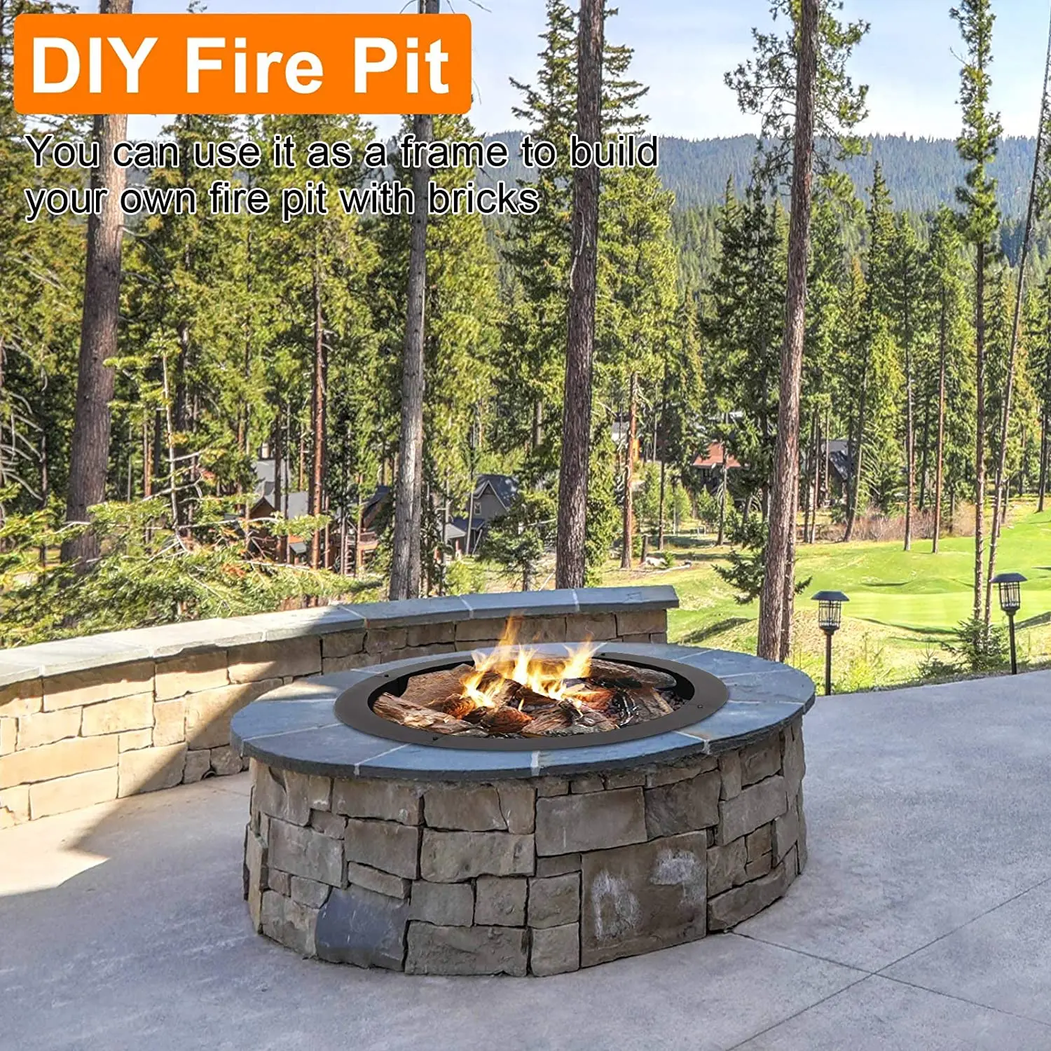 Portable Fireplace Out Door Eco-friendly 52 In Fire Pit Cap Outdoor ...