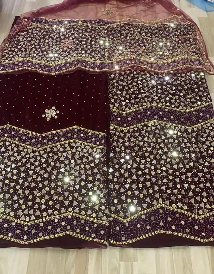 Best Price Top Quality Heavy Work Indian George Fabric Somali George ...