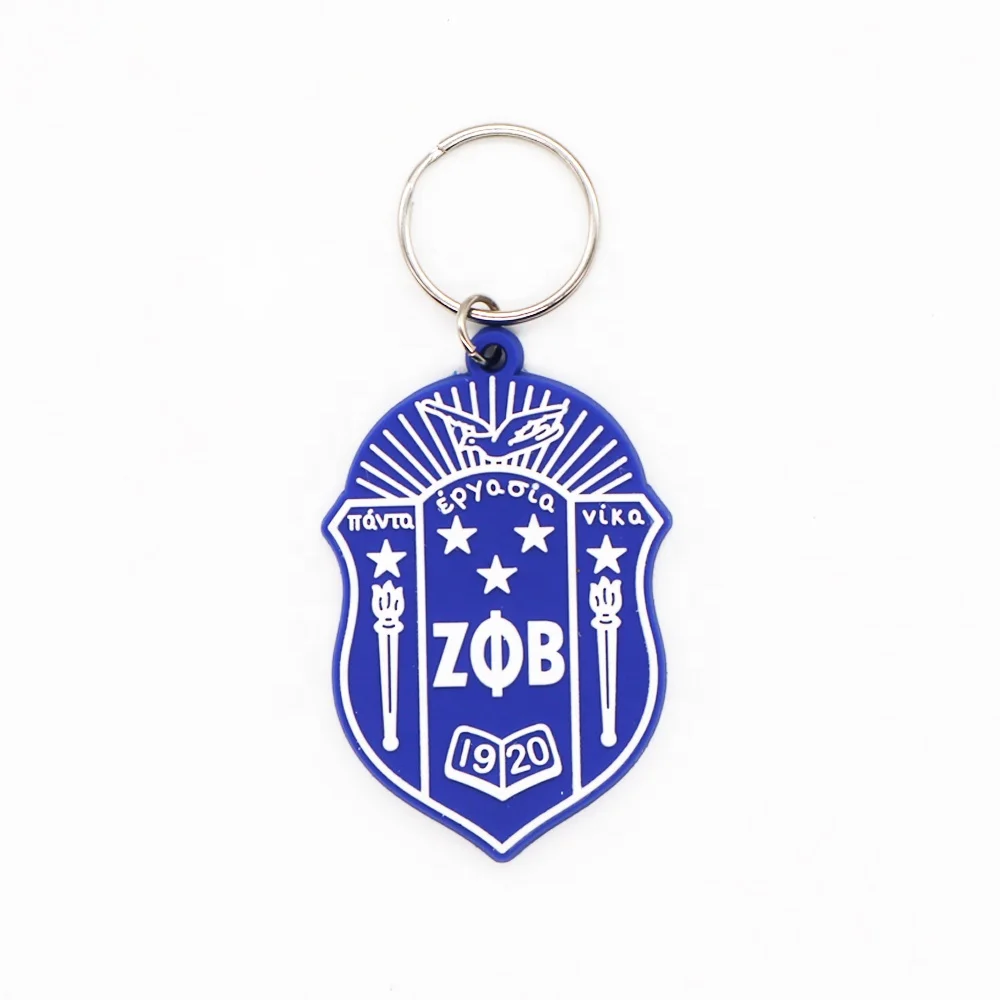 Custom Sorority & Fraternity Pvc Keychain Fashion Greek Letters Rubber ...