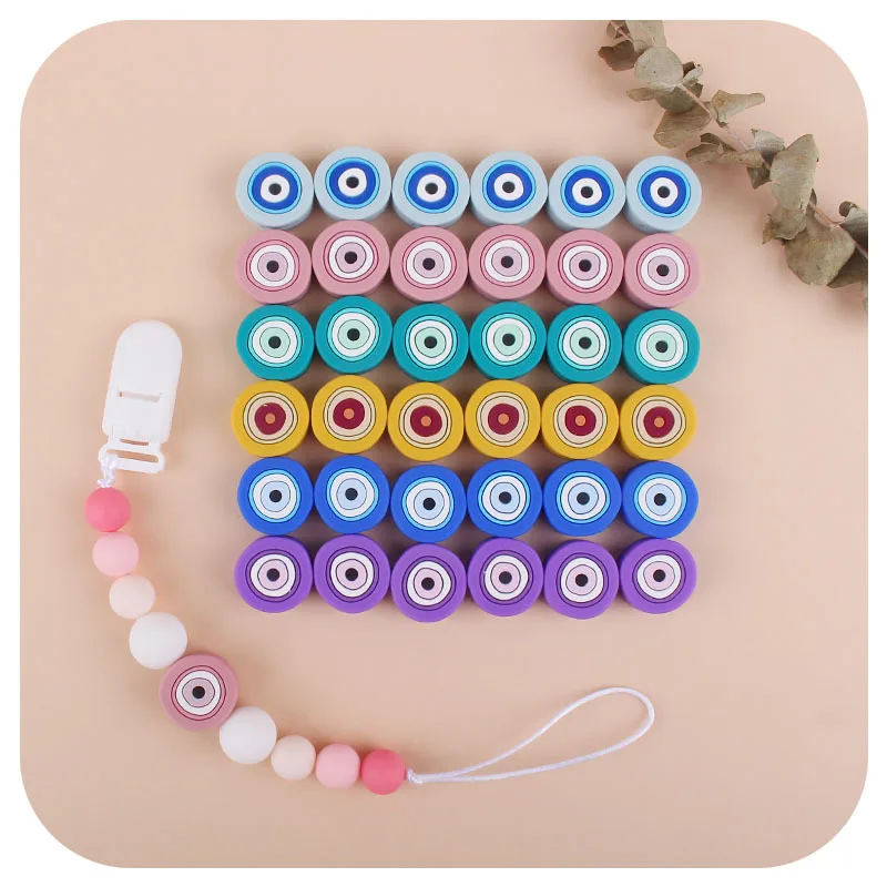 Cute Cartoon Shape Eye Heads Silicon Chewing Bead Food Grade Soft Baby ...