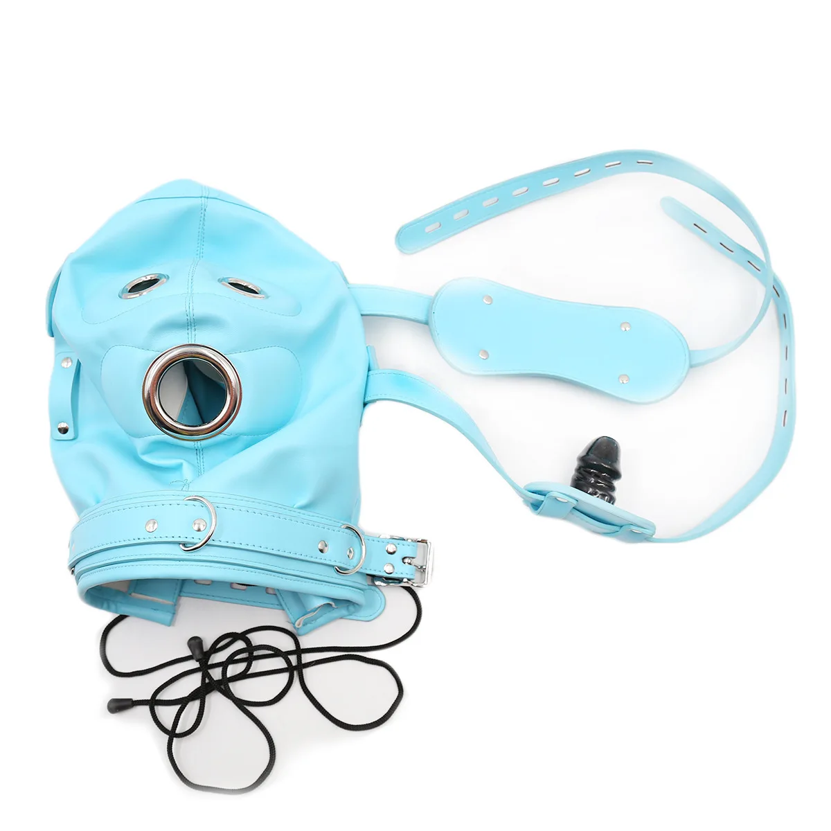 Pink Color Bondage Hood BDSM Leather Muzzle Gimp - Sexy