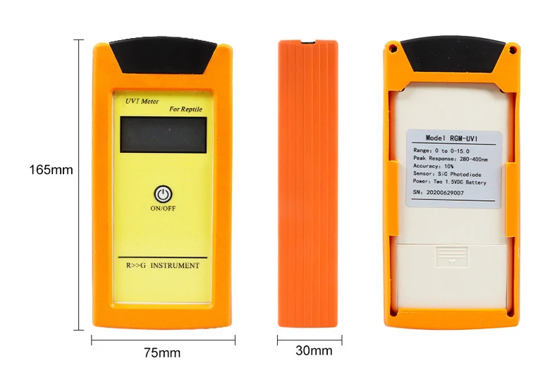 Hand-held Portable UVB Meter for Reptile UVC UVA Testing
