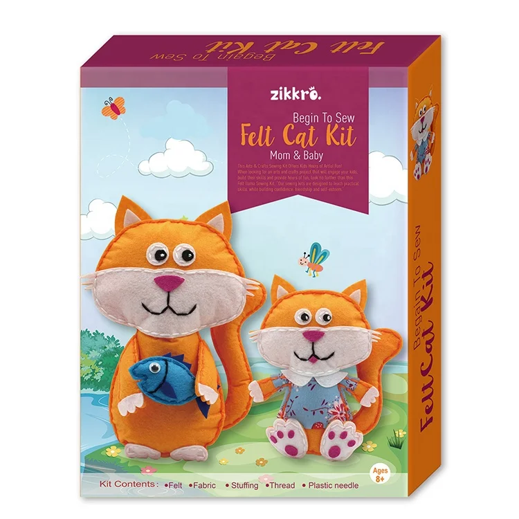 Kids Items Sew Your Own Kit Animals Mother and Child 2 in 1 Cute Sweet ...