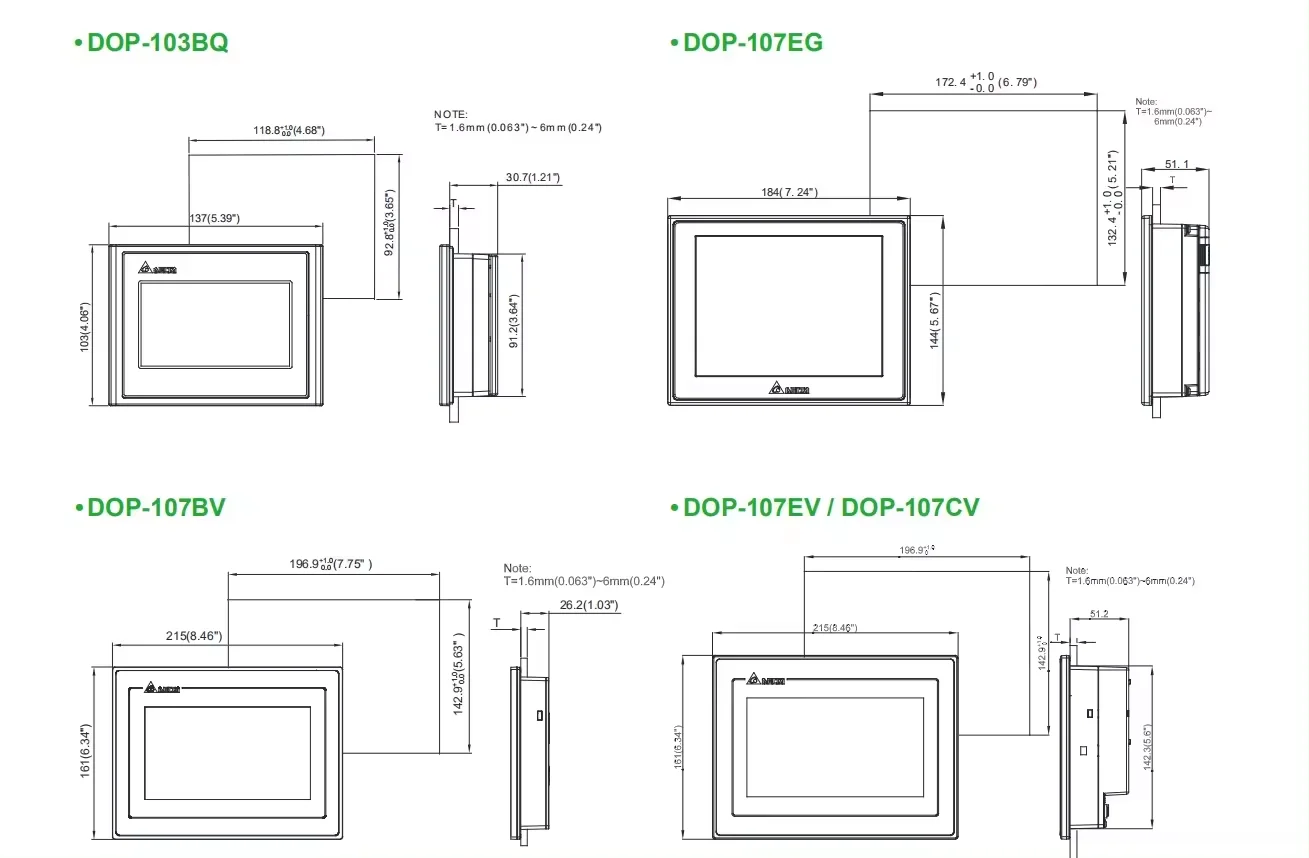 100% New And Original Hmi Plc Combo 7 Inch Dop-107bv Delta Hmi Touch ...