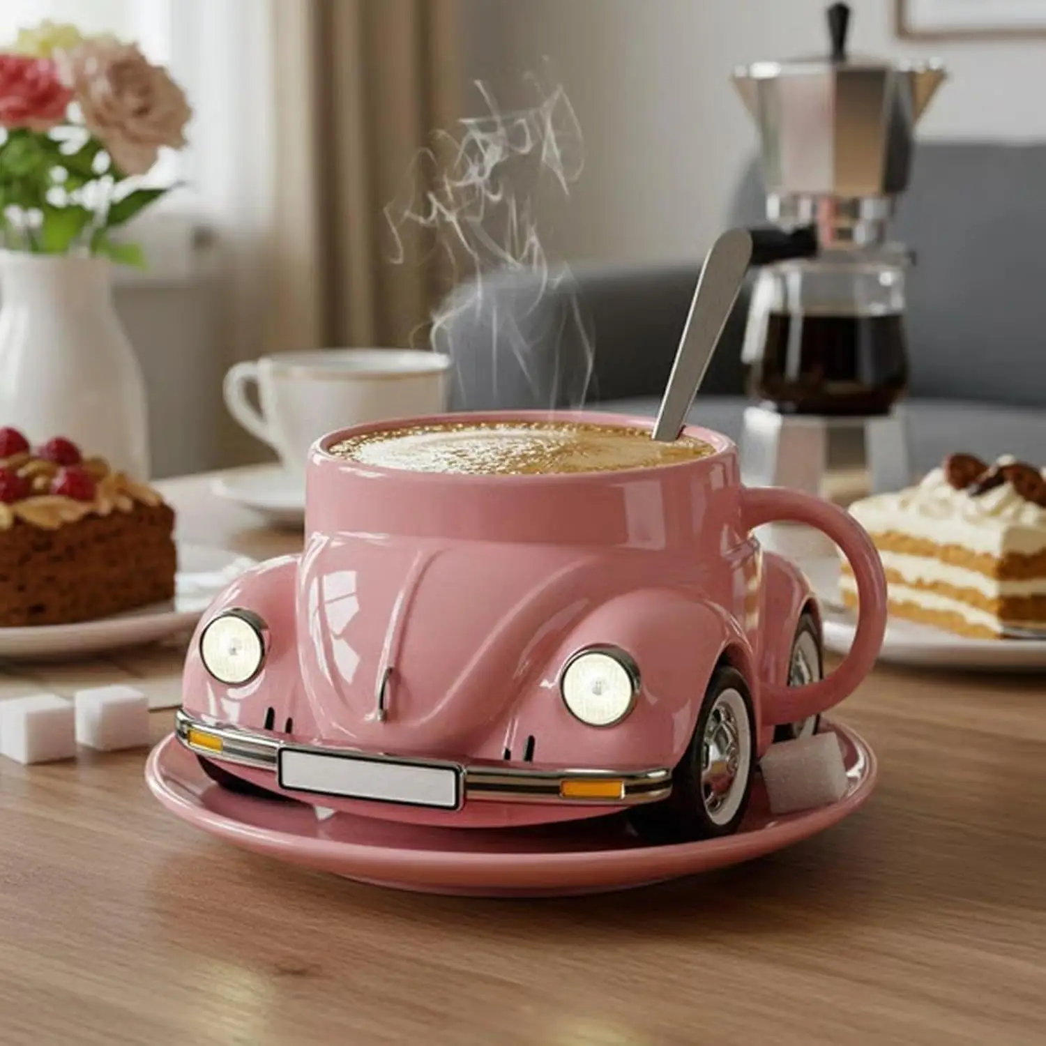 Beetle Shaped Coffee Mugs - Perfect Craft Gifts for Car Fans