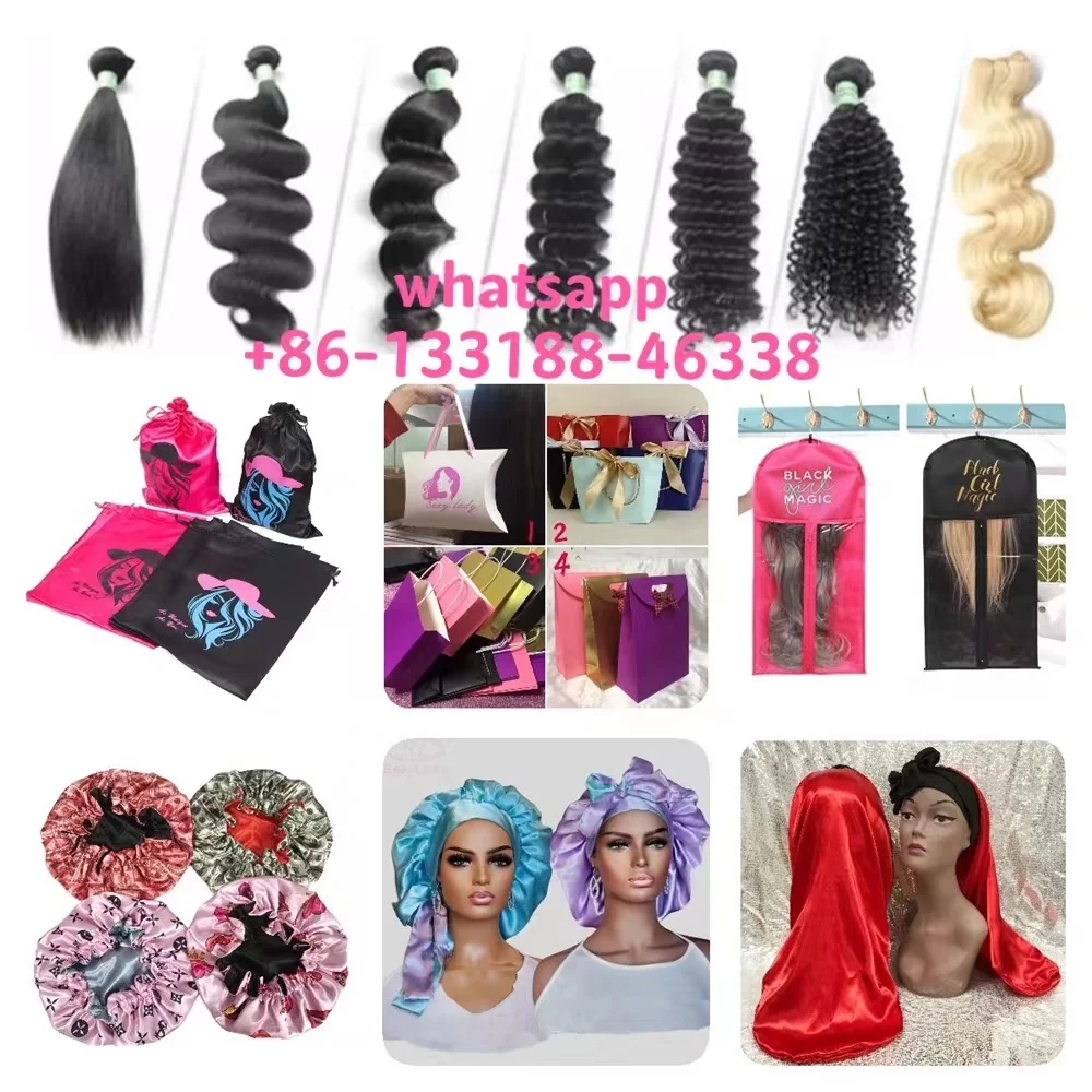 Custom Satin Hair Bag With Logo Jewelry Cosmetics Gift Silk Bag Hair ...