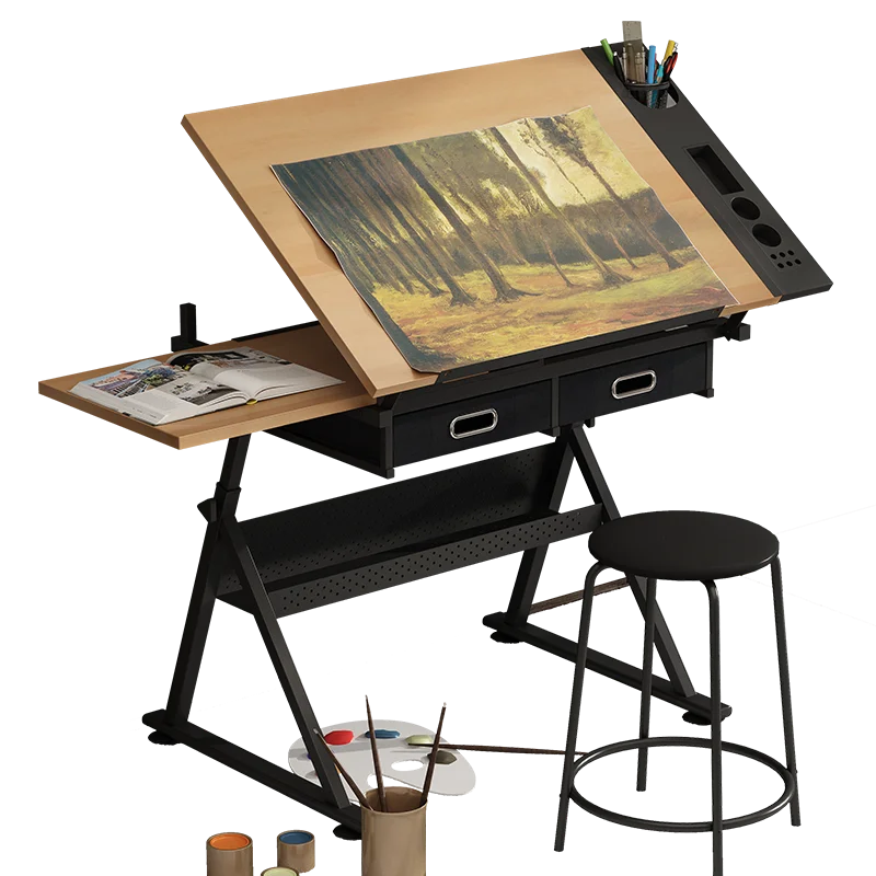 Multi-Function Drawing Table Foldable Top Working Drawing Desk| Alibaba.com