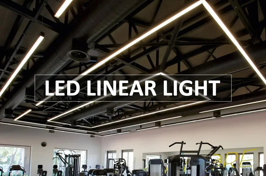 Ceiling Office Pendant Linear Led Batten Light Hanging Panel Linear Led ...