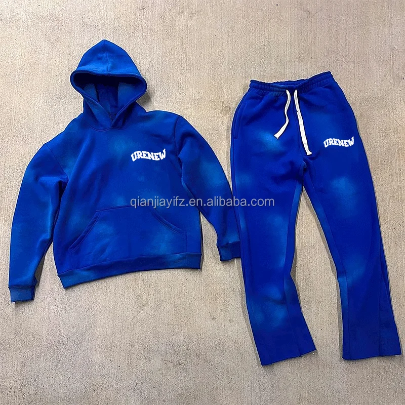 Custom Logo Sun Faded Acid Wash Fleece Oversized Training Wear ...