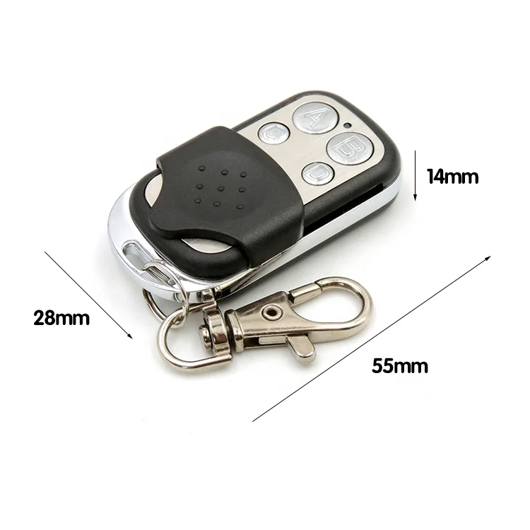 Universal 4 Button Gate Garage Door Opener Remote Control 433MHZ Clone ...