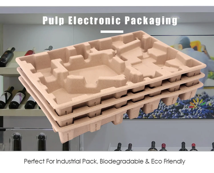 Molded Pulp Packaging Tray Recycle Material Dry Pressed Biodegradable ...