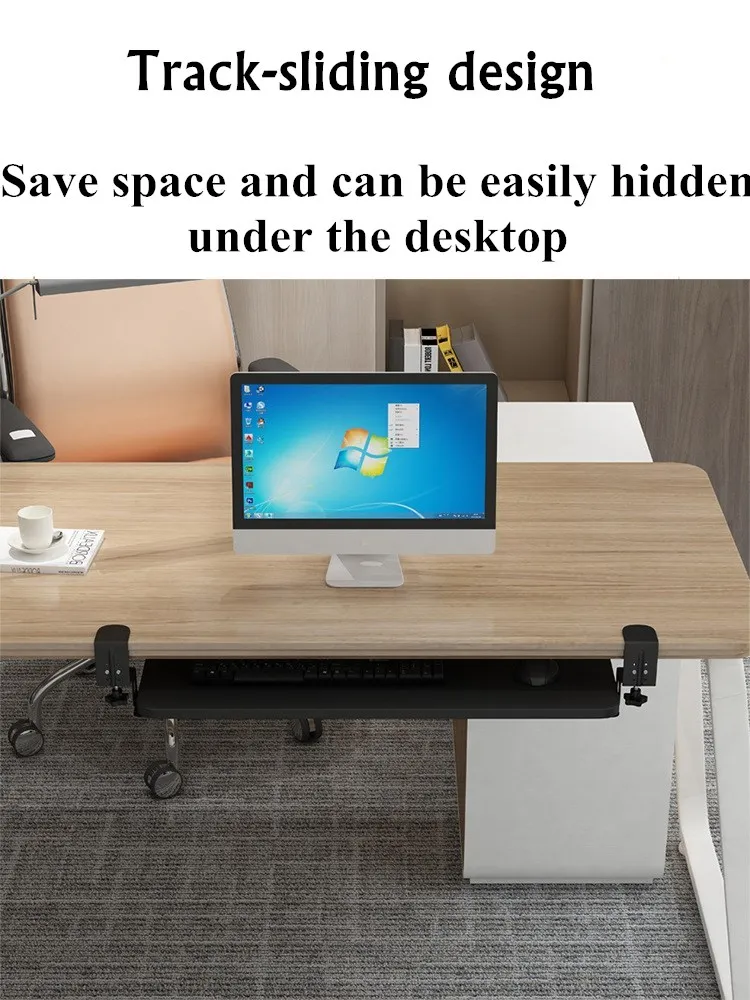 Clamp-on Computer Keyboard Tray Sliding Computer Keyboard Drawer - Buy ...