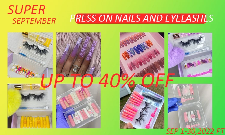 Wholesale Press On Nails And Toenails And Lashes Sets Long Luxury