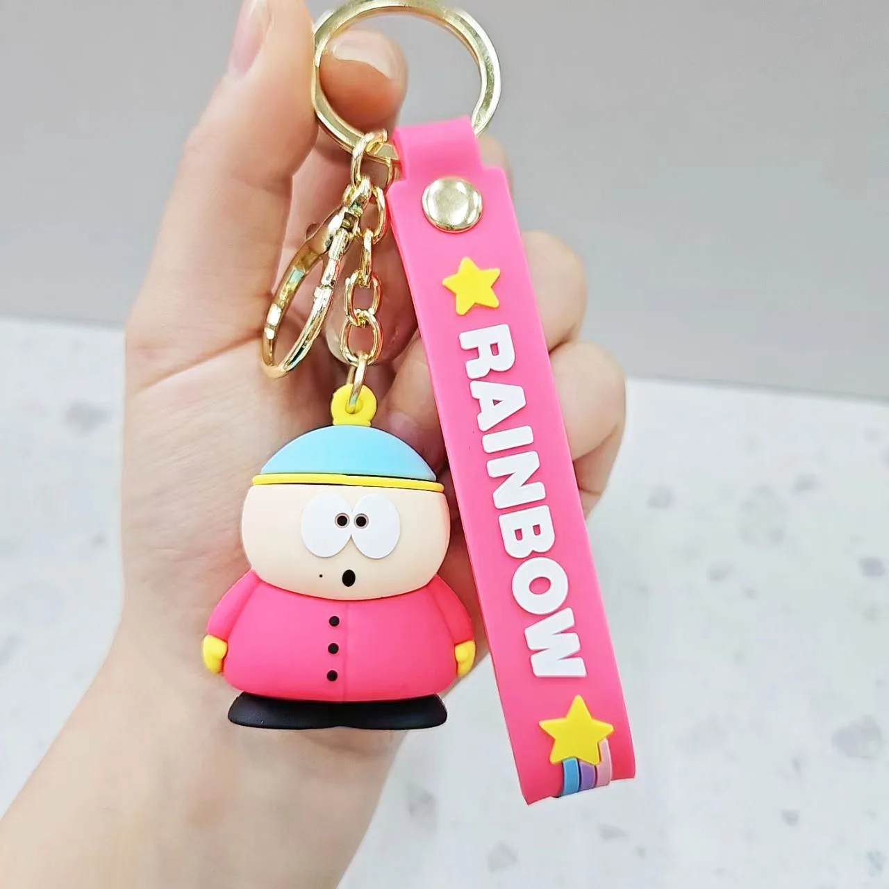 5 Style South Park Rubber Keychain Kenny Mccormick Keyring Eric Cartman ...