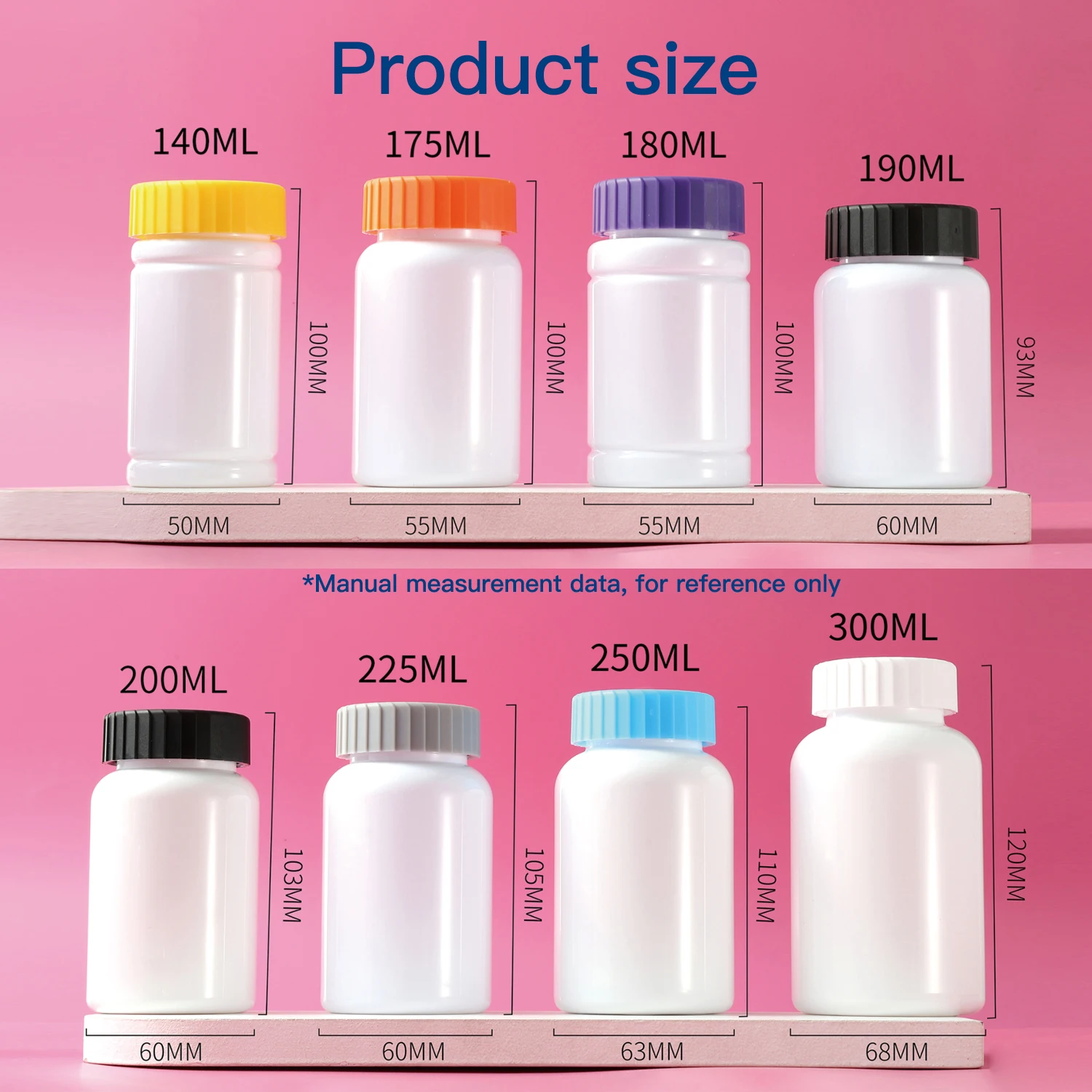140ml 300ml Gear Press Screw Cap White Bottles Pet Plastic Bottles Medicine Bottles - Buy ...