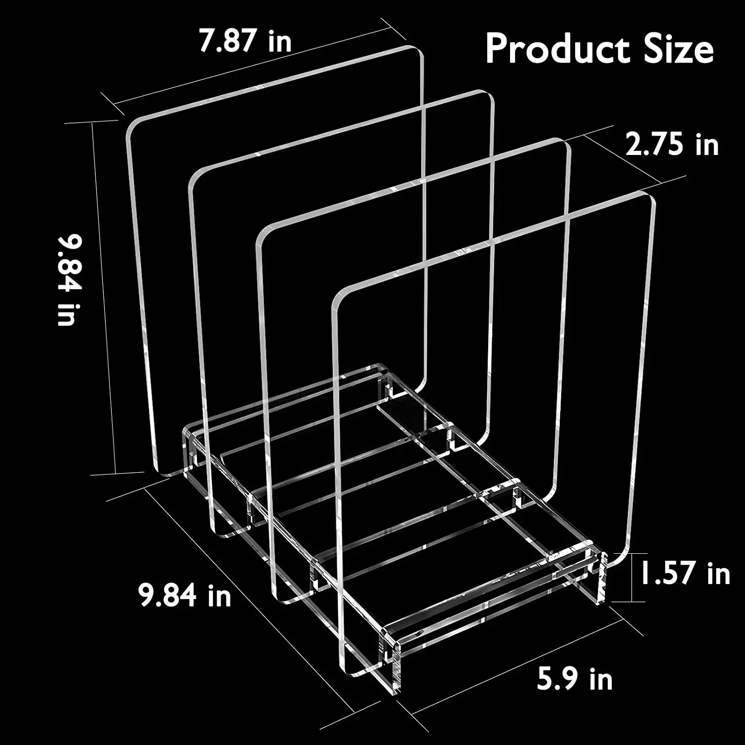 Alibaba.com: Clear Acrylic Magazine Holder, Standing Desk Rack for ...