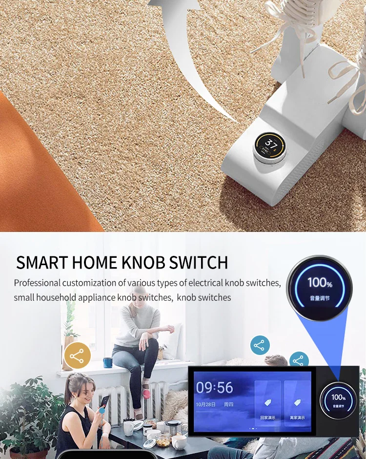 Hmi 1.6 Inch Circular Knob Display Rotary Lcd Circle Round Oled Smart Home Knob Screen Encoder ...