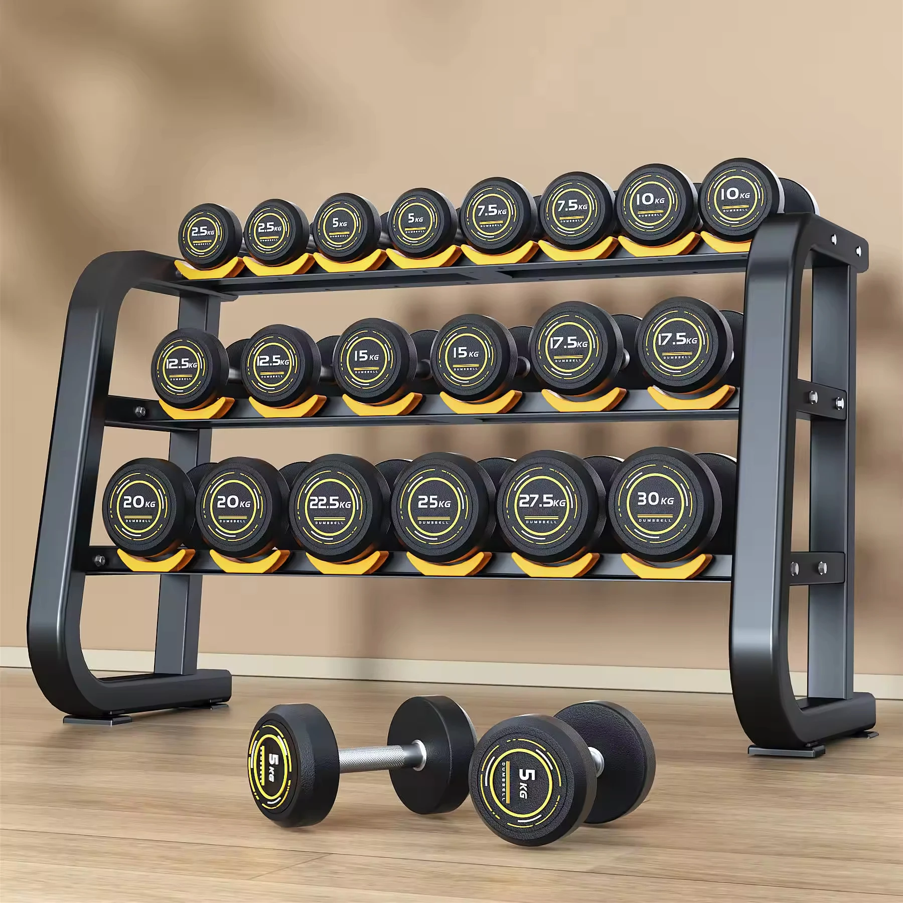 Wholesale Three-layer Dumbbell Rack Accessories For Commercial Gym Use ...