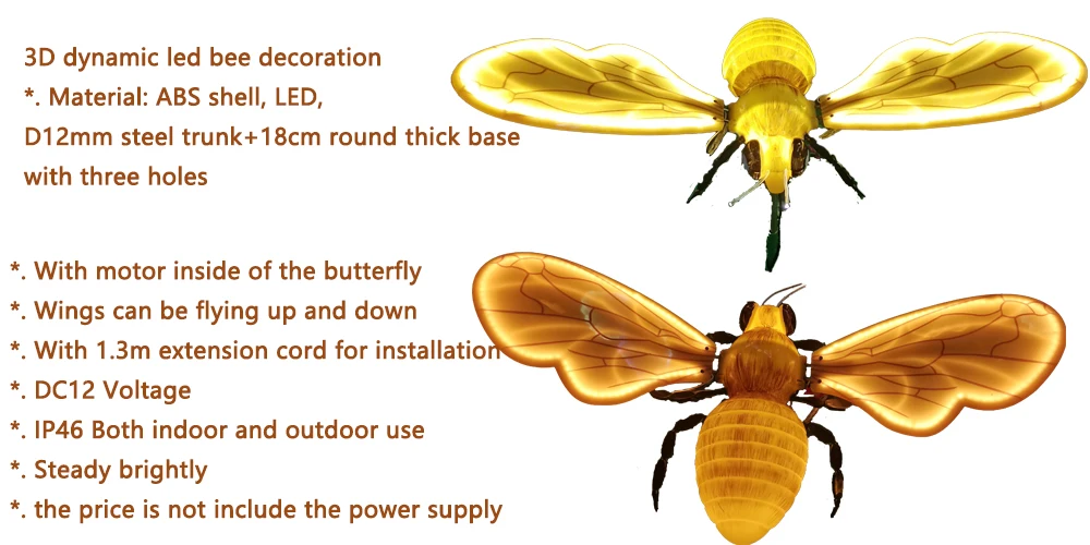 Outdoor Garden Led Lighted Butterfly Decorations Wedding Birds Flying ...